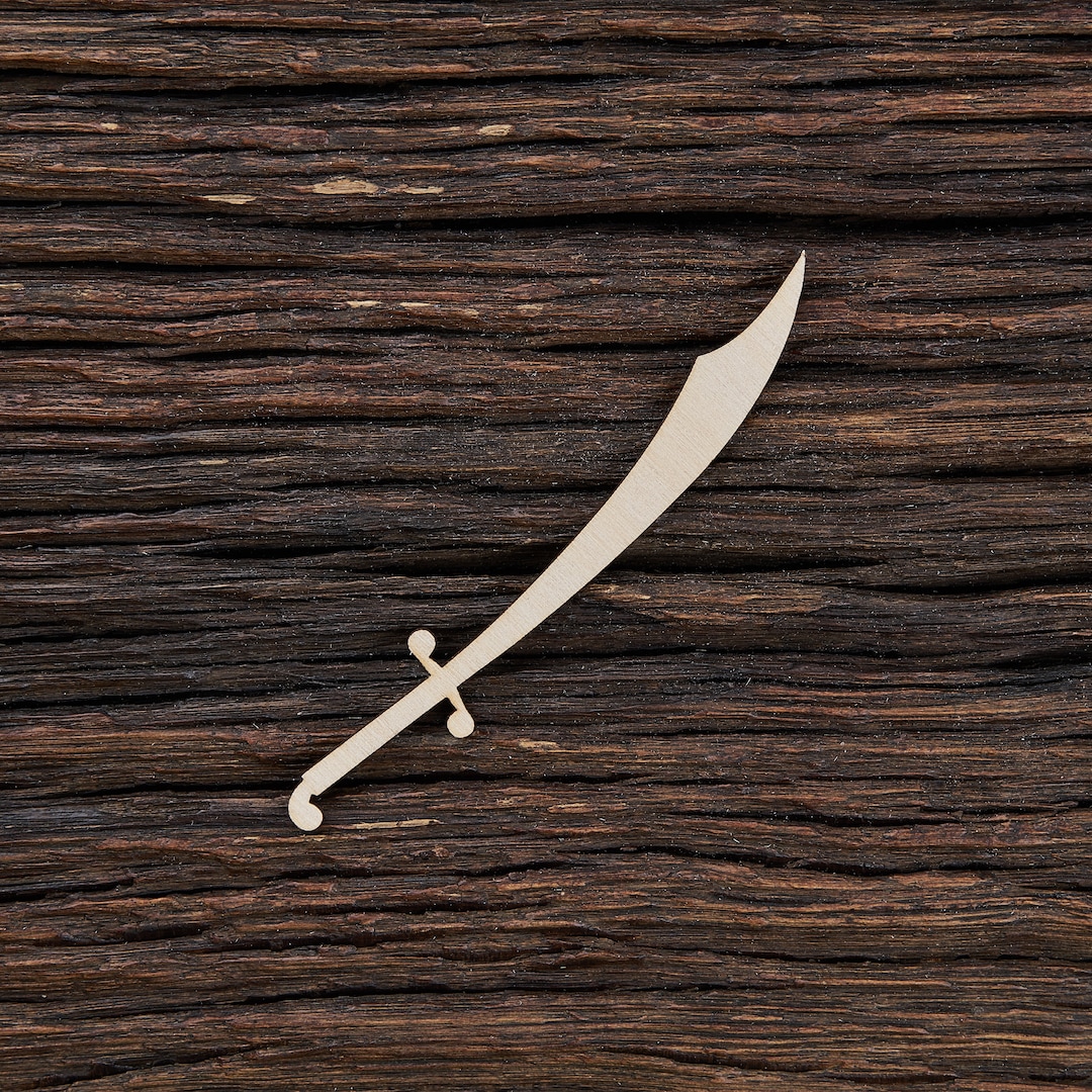 Wooden Scimitar Shape for Crafts and Decoration - Laser Cut - Scimitar ...