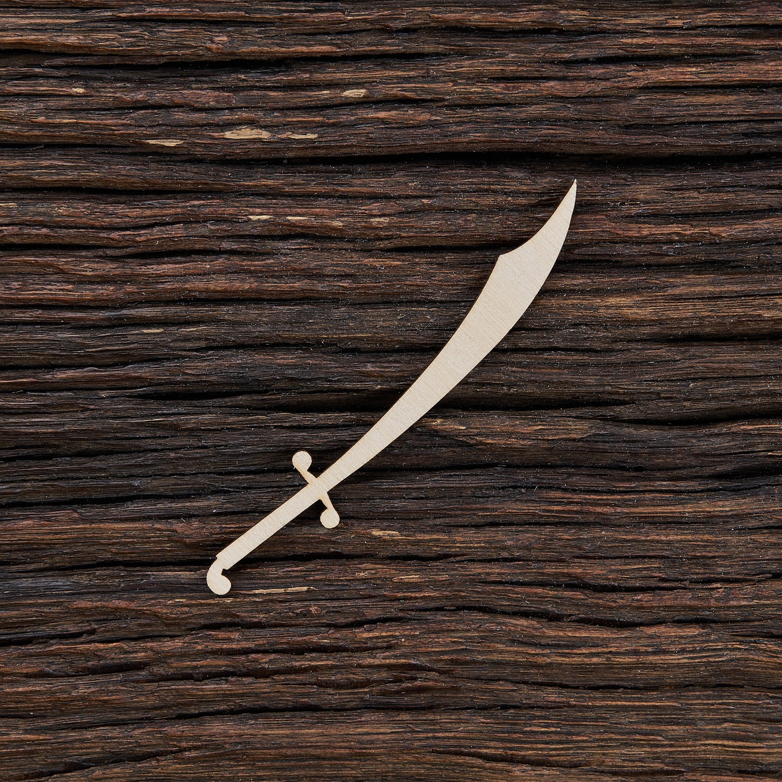Wooden Scimitar Shape for Crafts and Decoration - Laser Cut - Scimitar ...