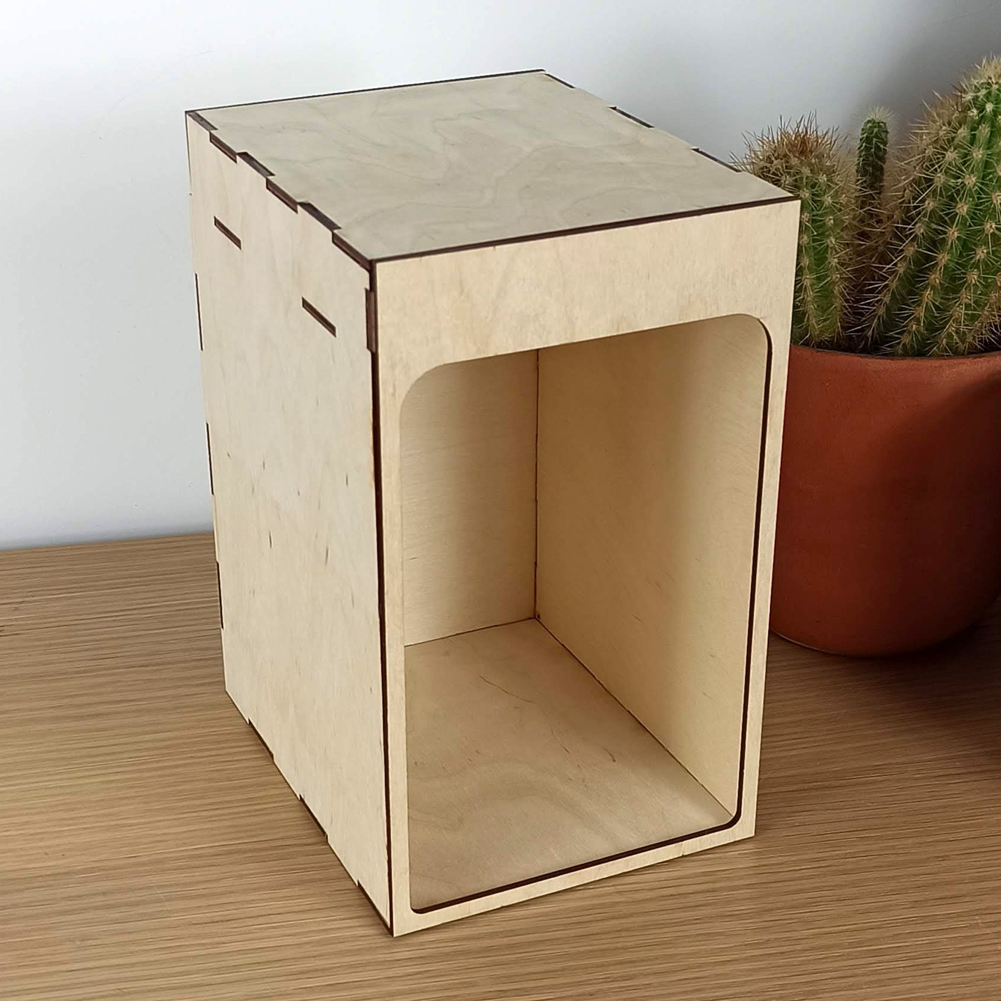 Wooden Wide Book Nook With Secret Drawer for Light Shape for - Etsy