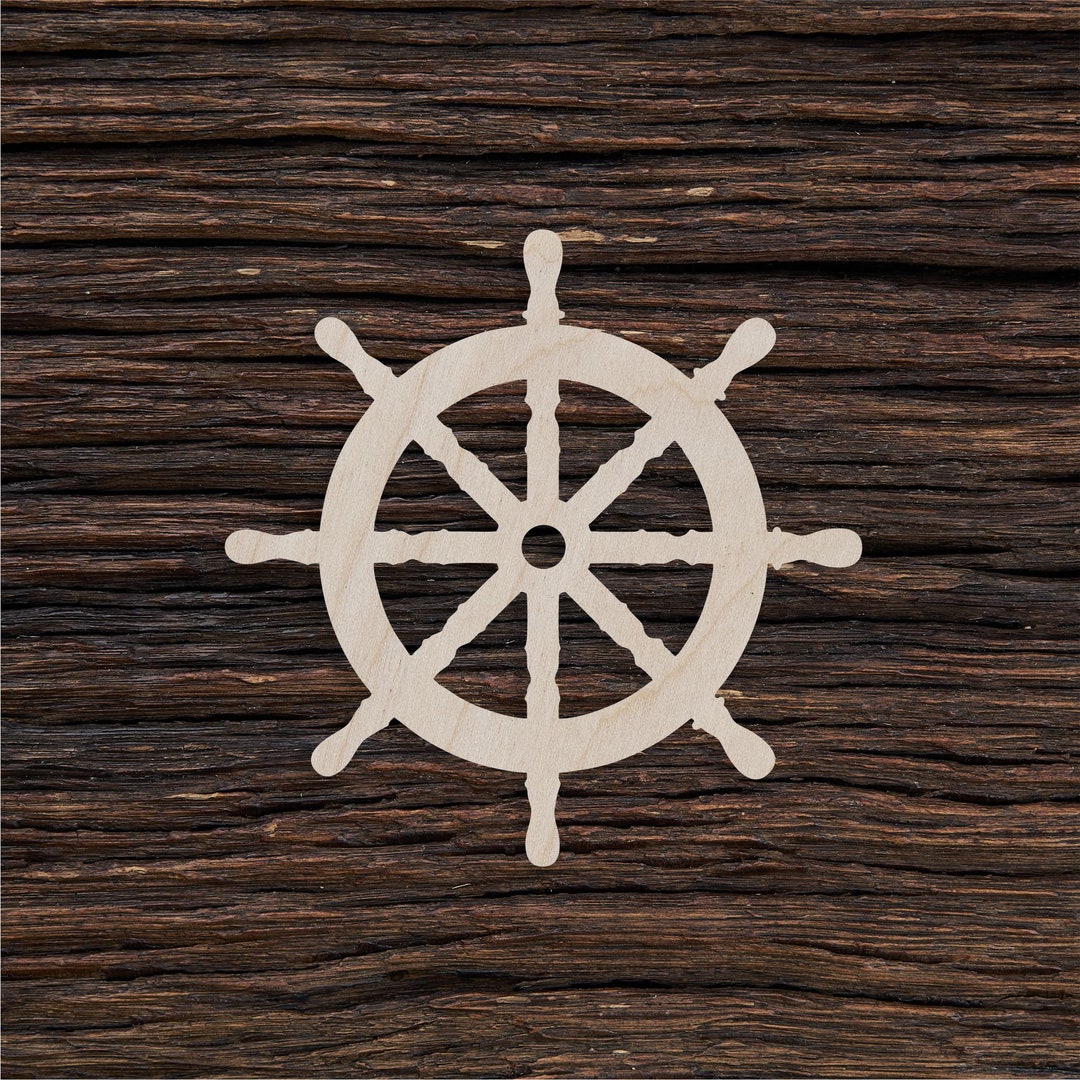 Wooden Ship Wheel Shape for Crafts and Decoration - Laser Cut - Ships ...