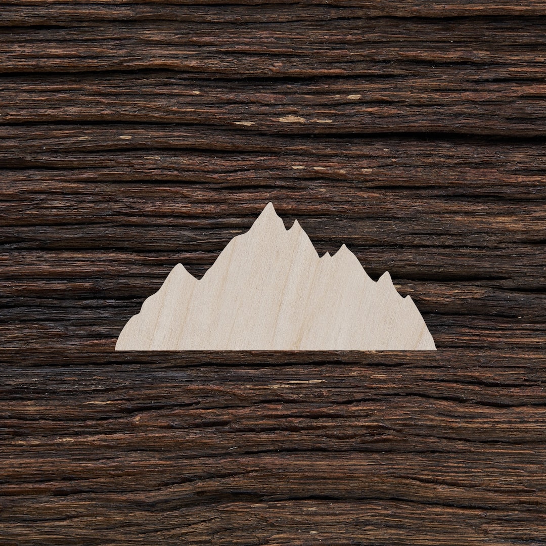 Wooden Mountain Range for Crafts and Decorations - Mountain Range Decor ...