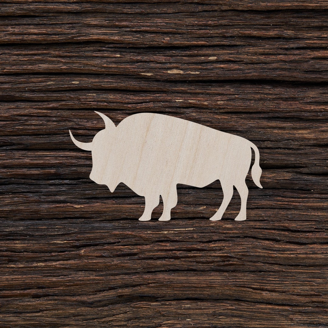 Wooden Buffalo for Crafts and Decorations - Buffalo Earrings - Buffalo ...