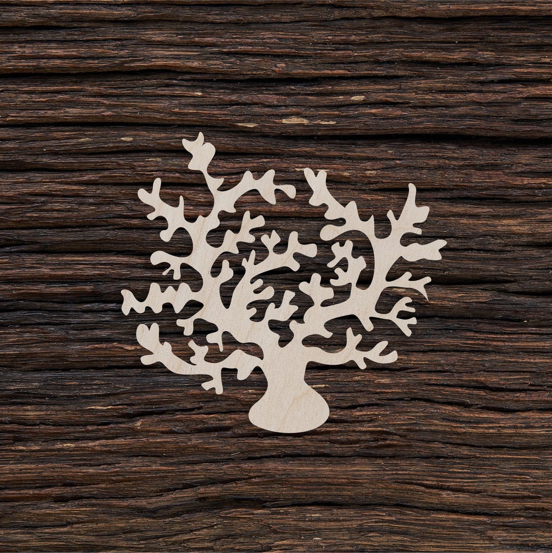 Wooden Deep Sea Coral for Crafts - Laser Cut - Blank Shape - Home ...