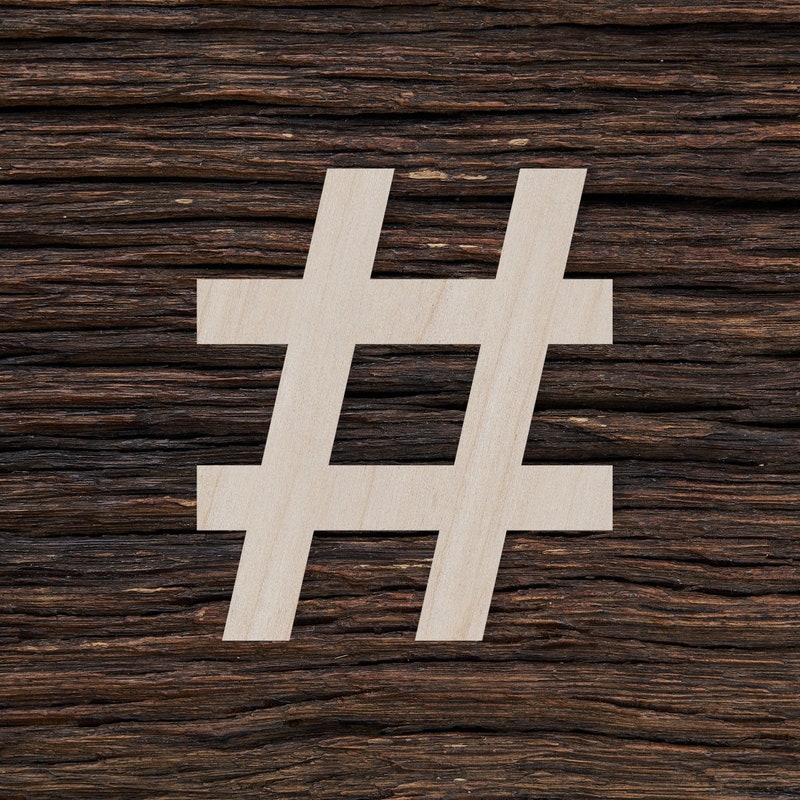 Wooden Hashtag - Etsy