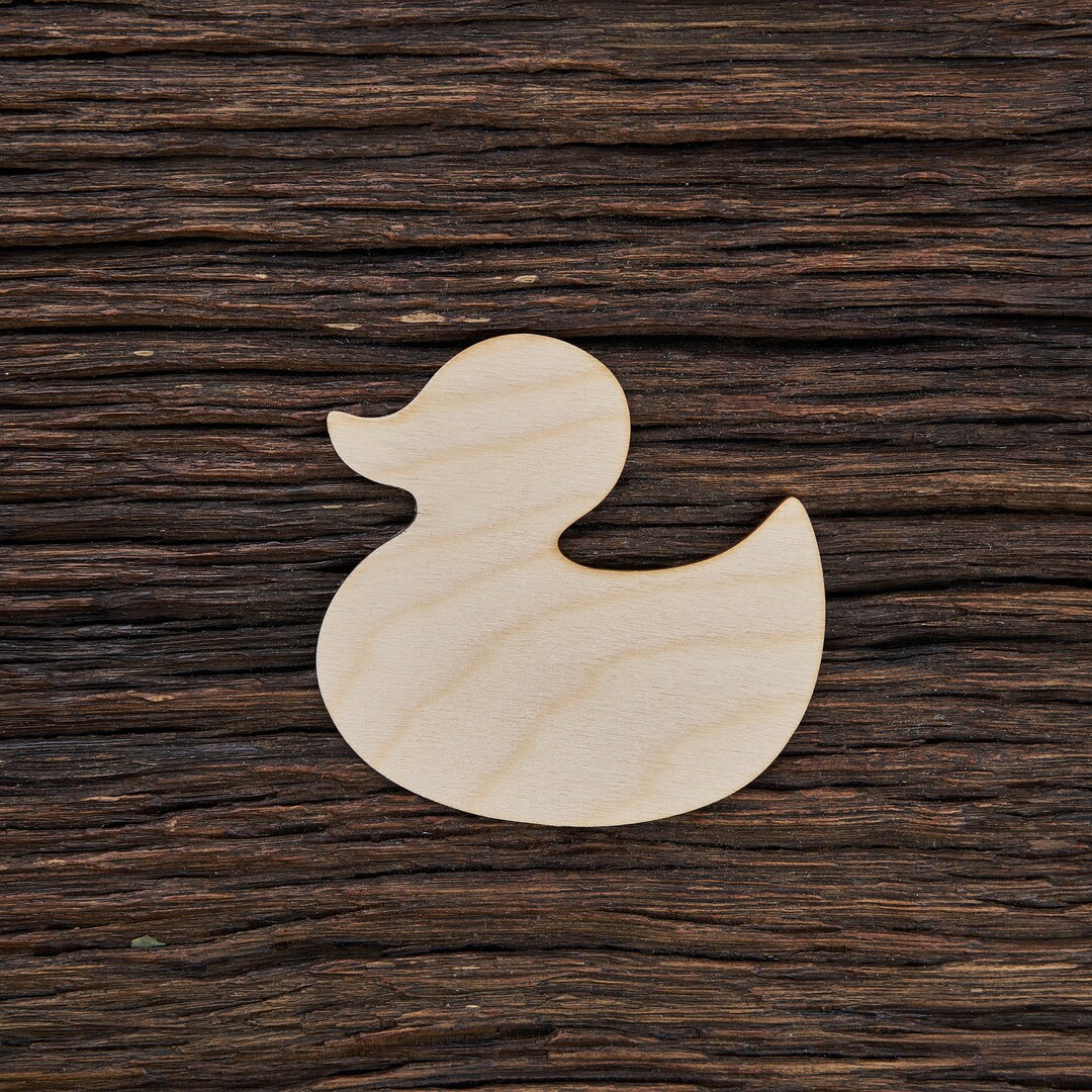 Wooden Ducky Shape for Crafts and Decoration - Laser Cut - Rubber Ducky ...