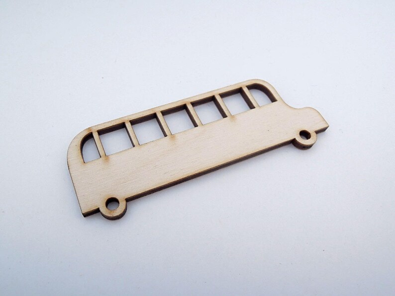 Wooden School Bus for Crafts Laser Cut Yellow School Bus - Etsy
