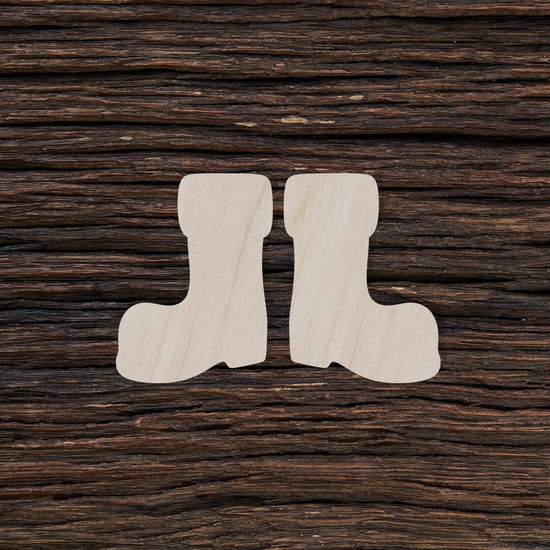 Wooden Santa Claus Boots for Crafts and Decorations - Santa Claus Boots ...