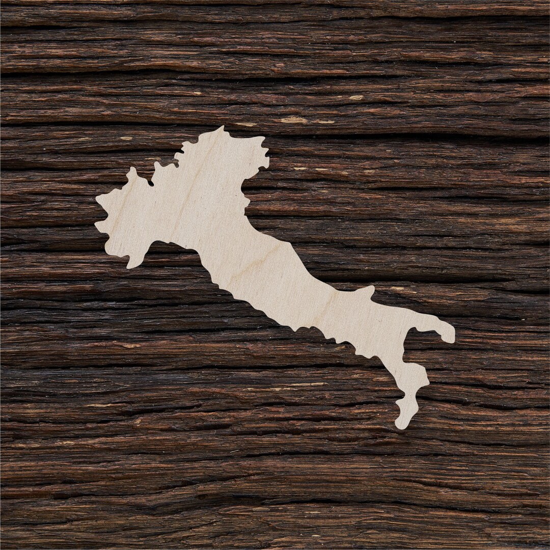 Wooden Map of Italy Shape for Crafts and Decoration - Laser Cut - Italy ...