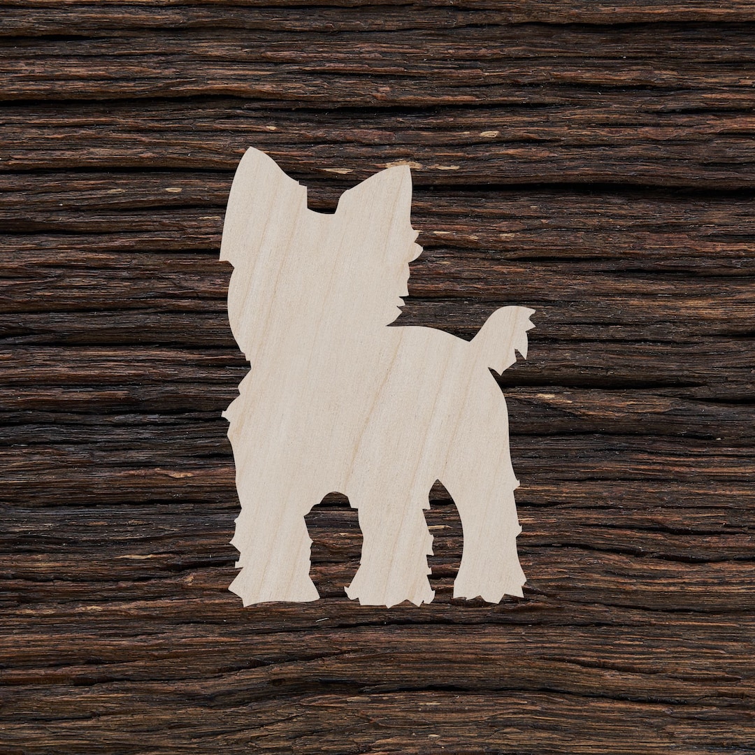 Wooden Yorkie Shape for Crafts and Decoration - Laser Cut - Yorkie ...