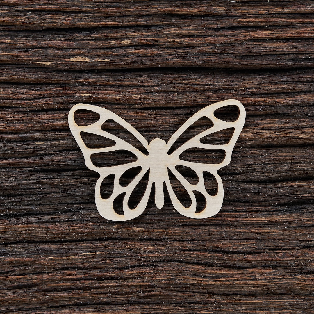 Wooden Butterfly With Patterns for Crafts - Laser Cut - Home Decoration ...