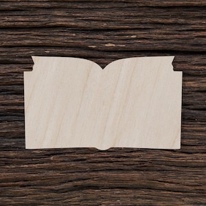 Wooden Open Book for Crafts and Decorations - Open Book Charm - Open ...
