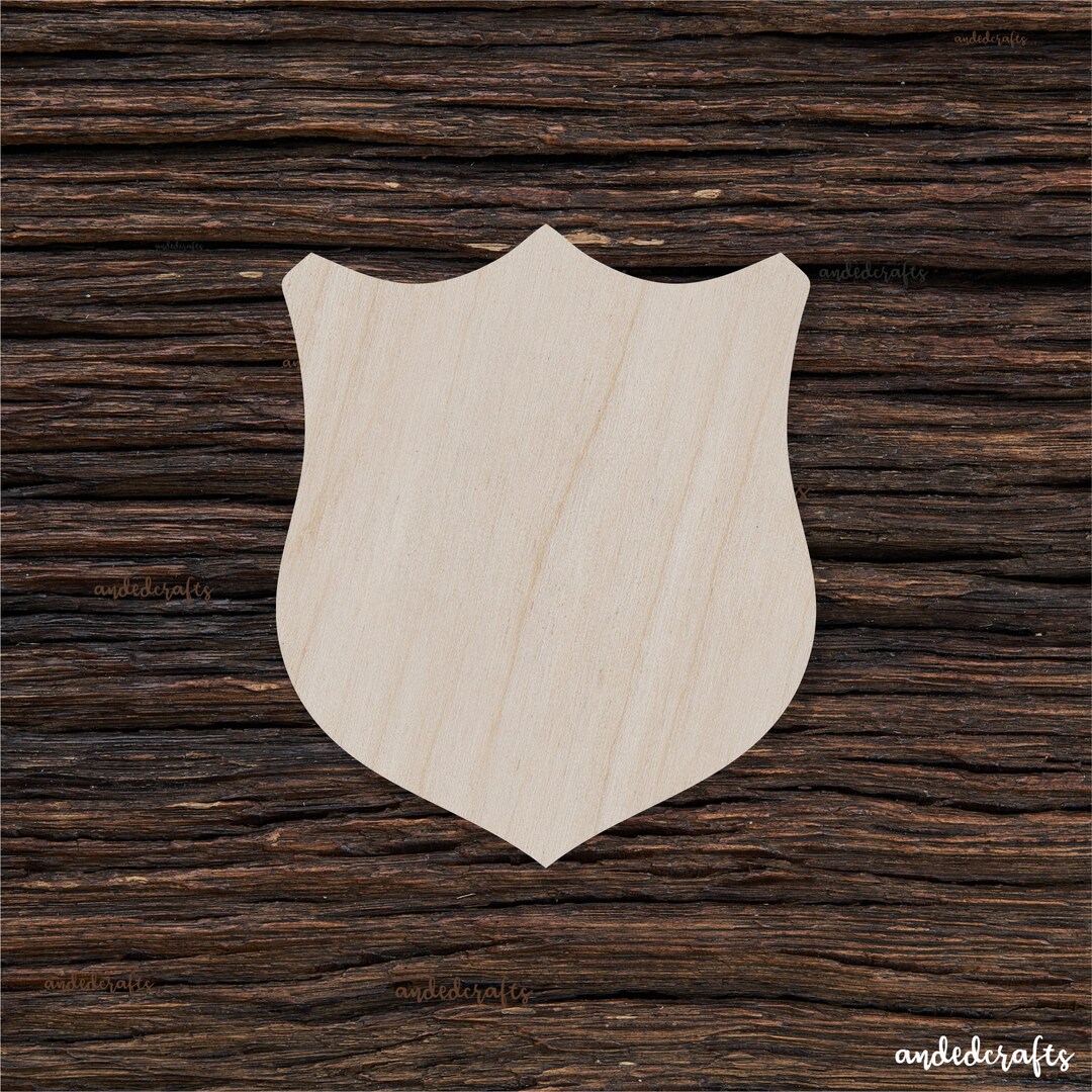 Wooden Shield Cutout Shape for Crafts and Decoration - Laser Cut ...