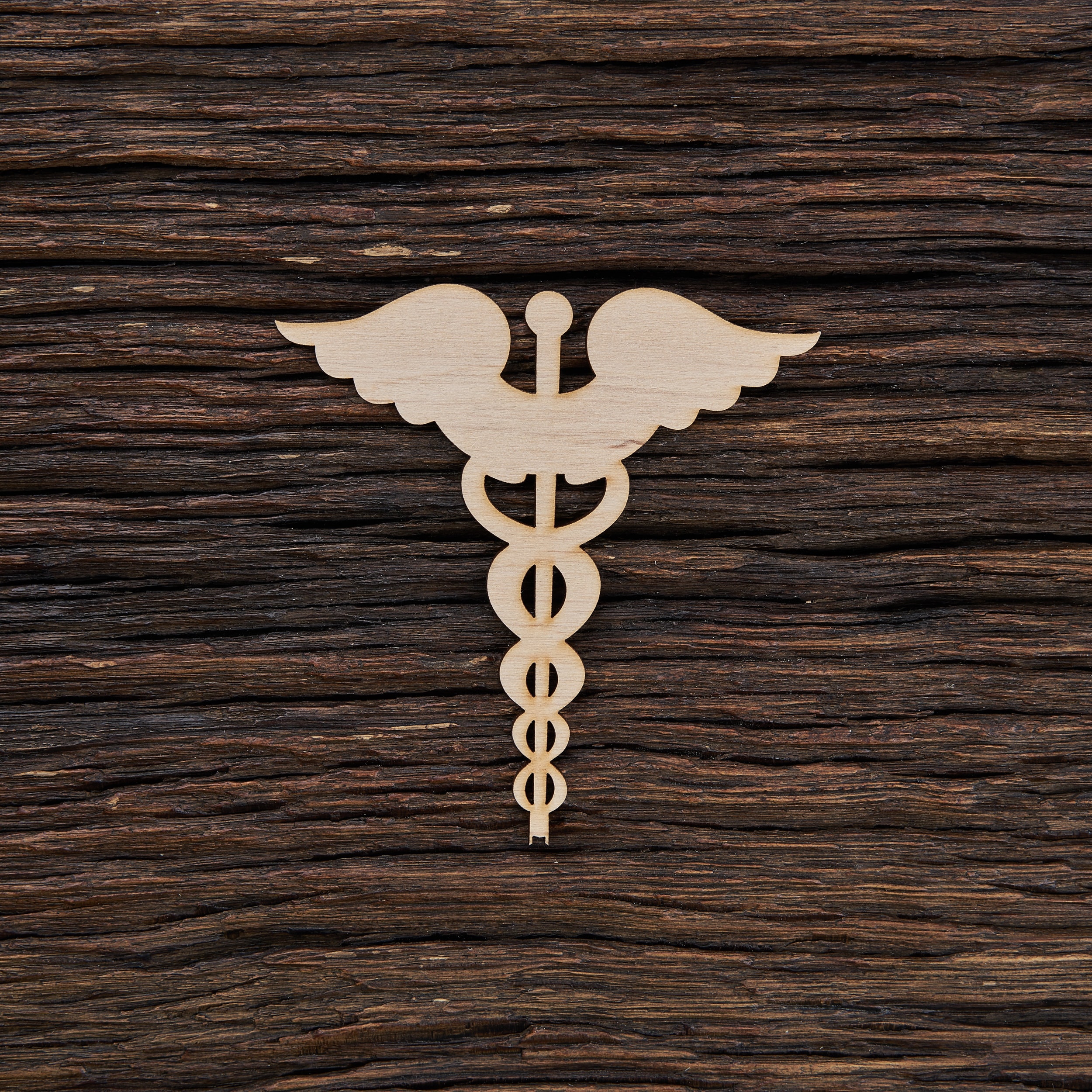 Wooden Caduceus Medical Shape for Crafts and Decoration | Etsy