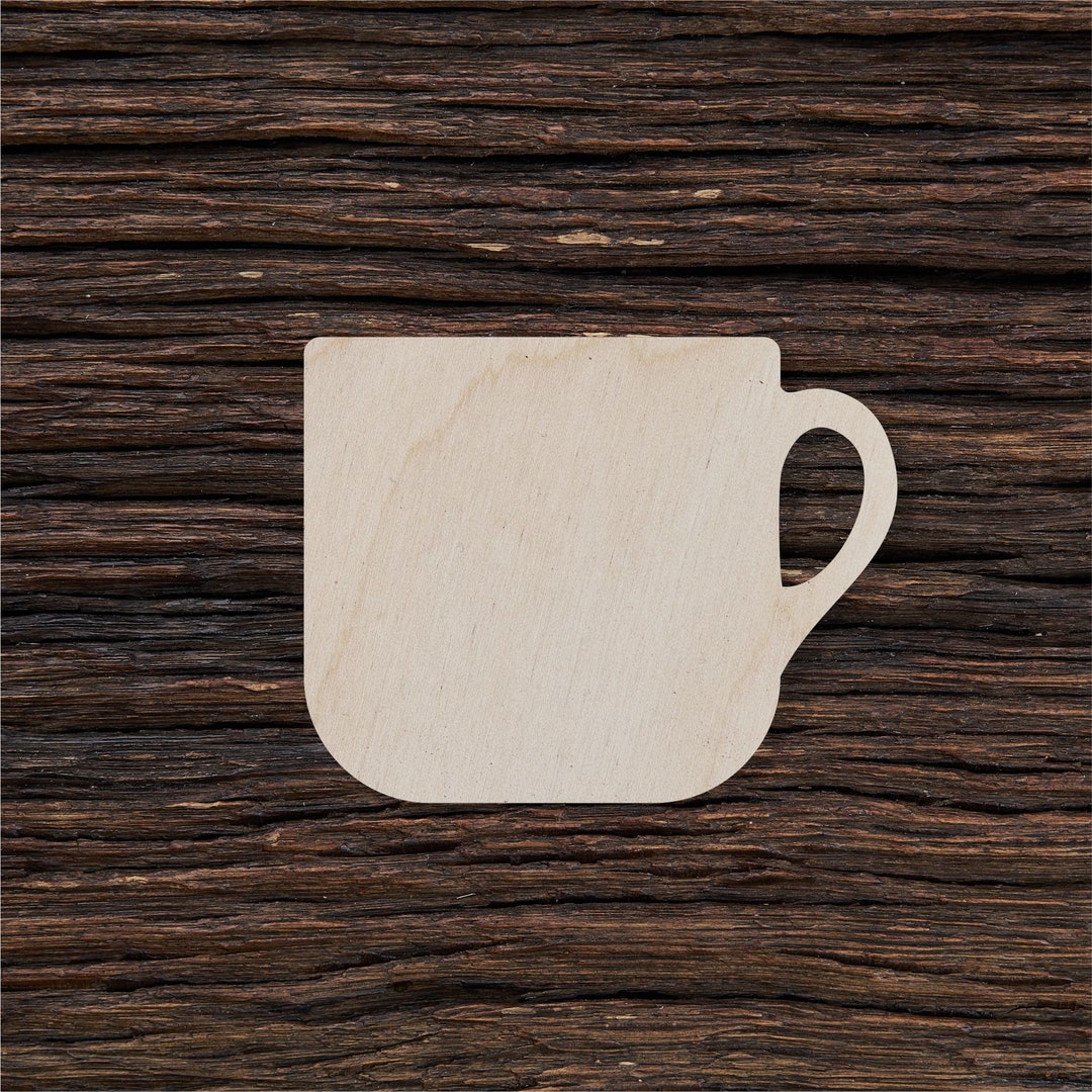 Wooden Coffee Mug Shape for Crafts and Decoration - Laser Cut - Coffee ...