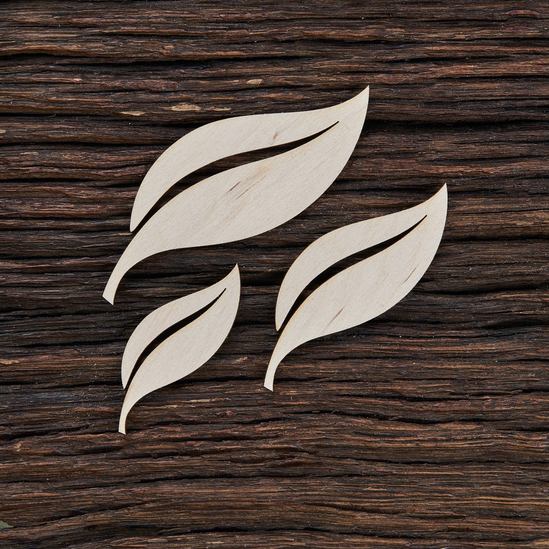 Wooden Leaf Shape for Crafts - Laser Cut - Leaf Decor - Wooden Leaf ...