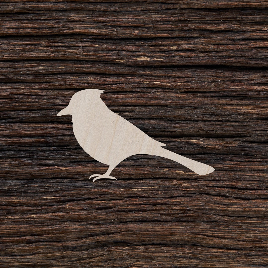 Wooden Blue Jay for Crafts and Decorations - Blue Jay Necklace - Blue ...