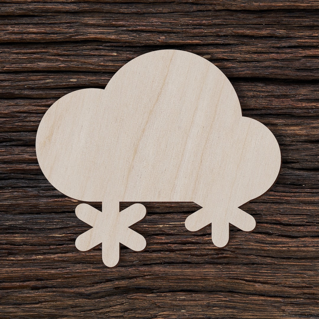 Wooden Snow Cloud for Crafts and Decorations - Wooden Blanks - Craft ...