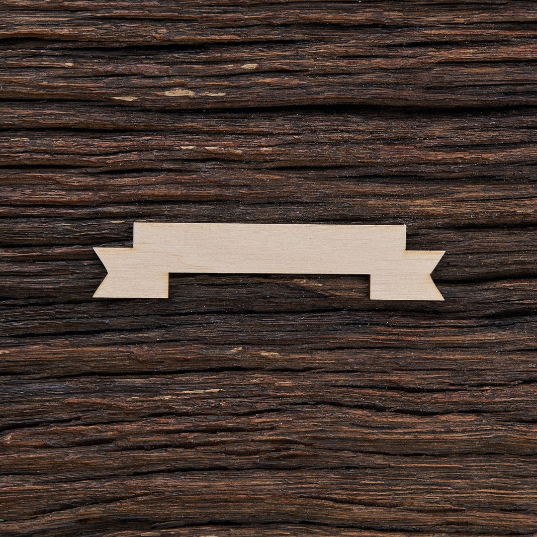 Wooden Ribbon Banner Shape for Crafts and Decoration - Laser Cut ...