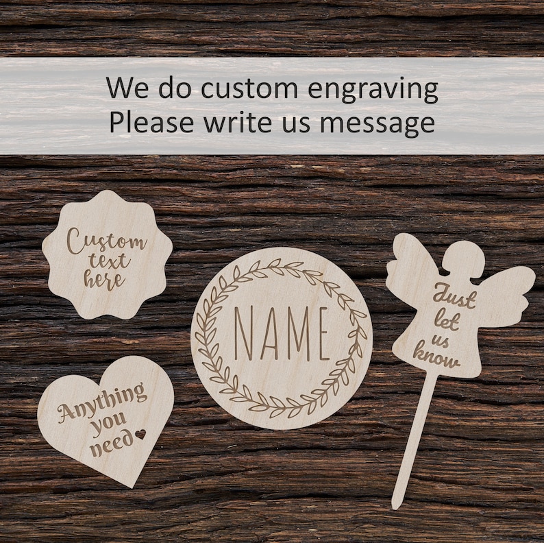 Wooden Number Tag With Number for Crafts - Laser Cut - Dressing Room ...