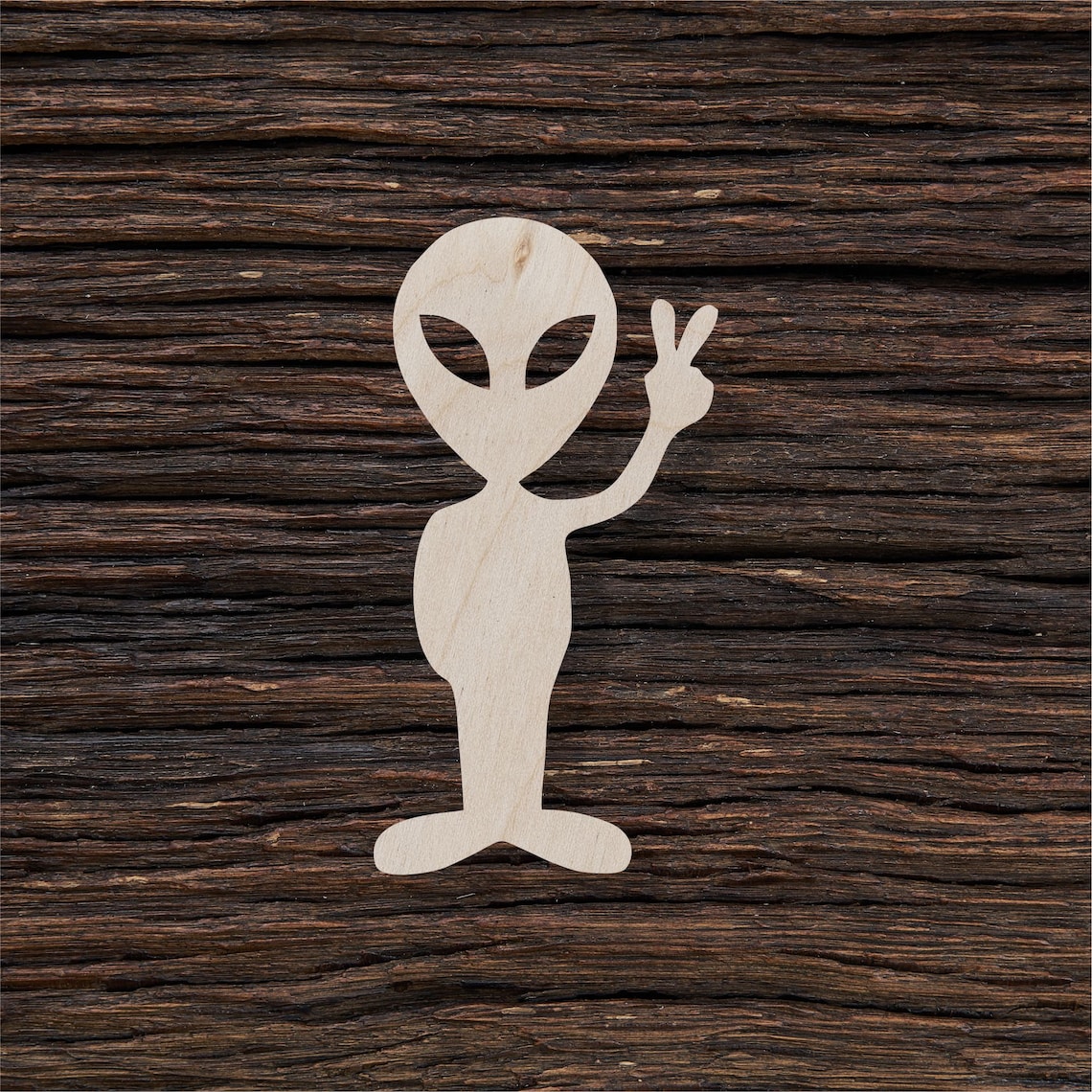 Wooden Alien for Crafts and Decorations Alien Charm Alien - Etsy Australia