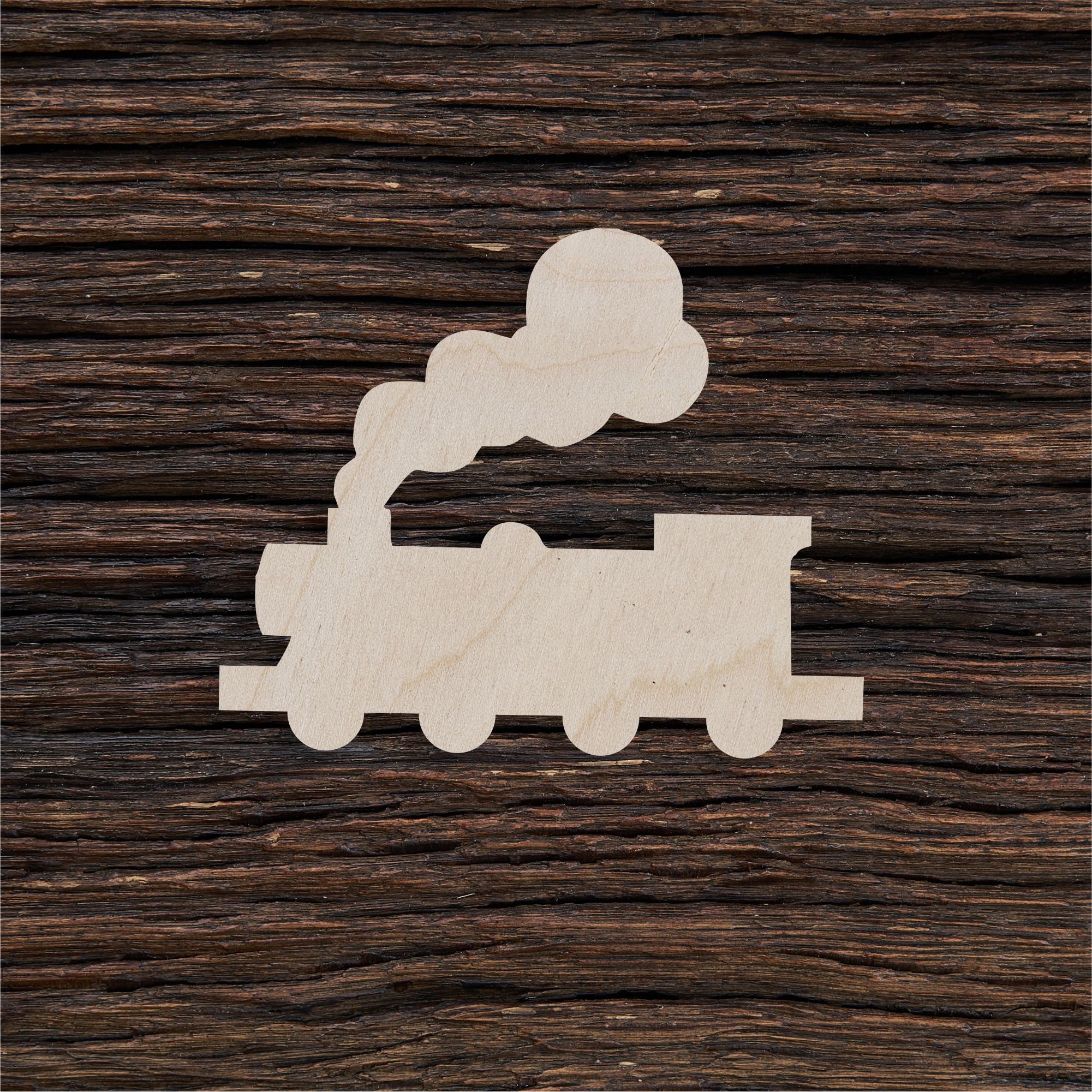 Wooden Steam Train Shape for Crafts and Decoration - Laser Cut - Train ...