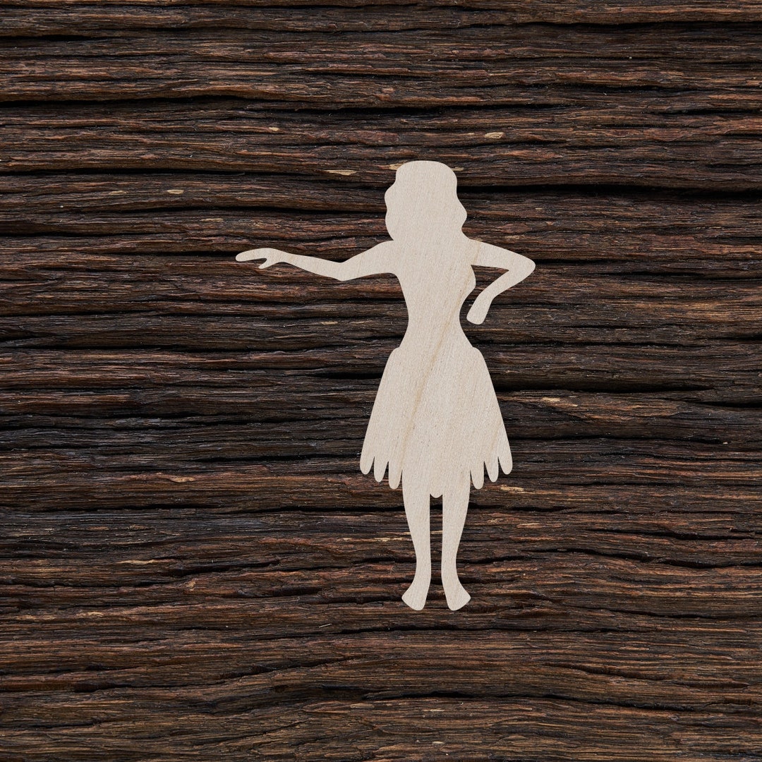 Wooden Hula Girl for Crafts and Decorations - Hula Girl Shape - Hula ...