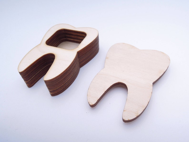 Wooden Tooth Box for Crafts UNGLUED Laser Cut Tooth | Etsy