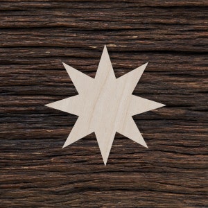 Wooden Eight Point Star for Crafts and Decorations - Eight Point Star ...