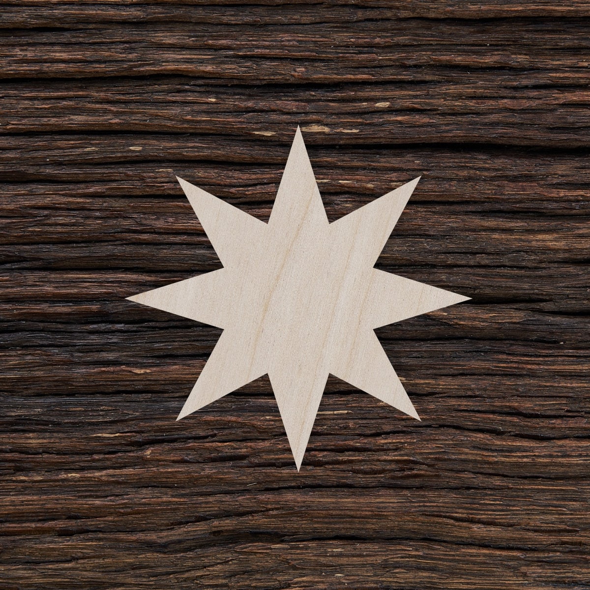 Wooden Eight Point Star for Crafts and Decorations - Eight Point Star ...