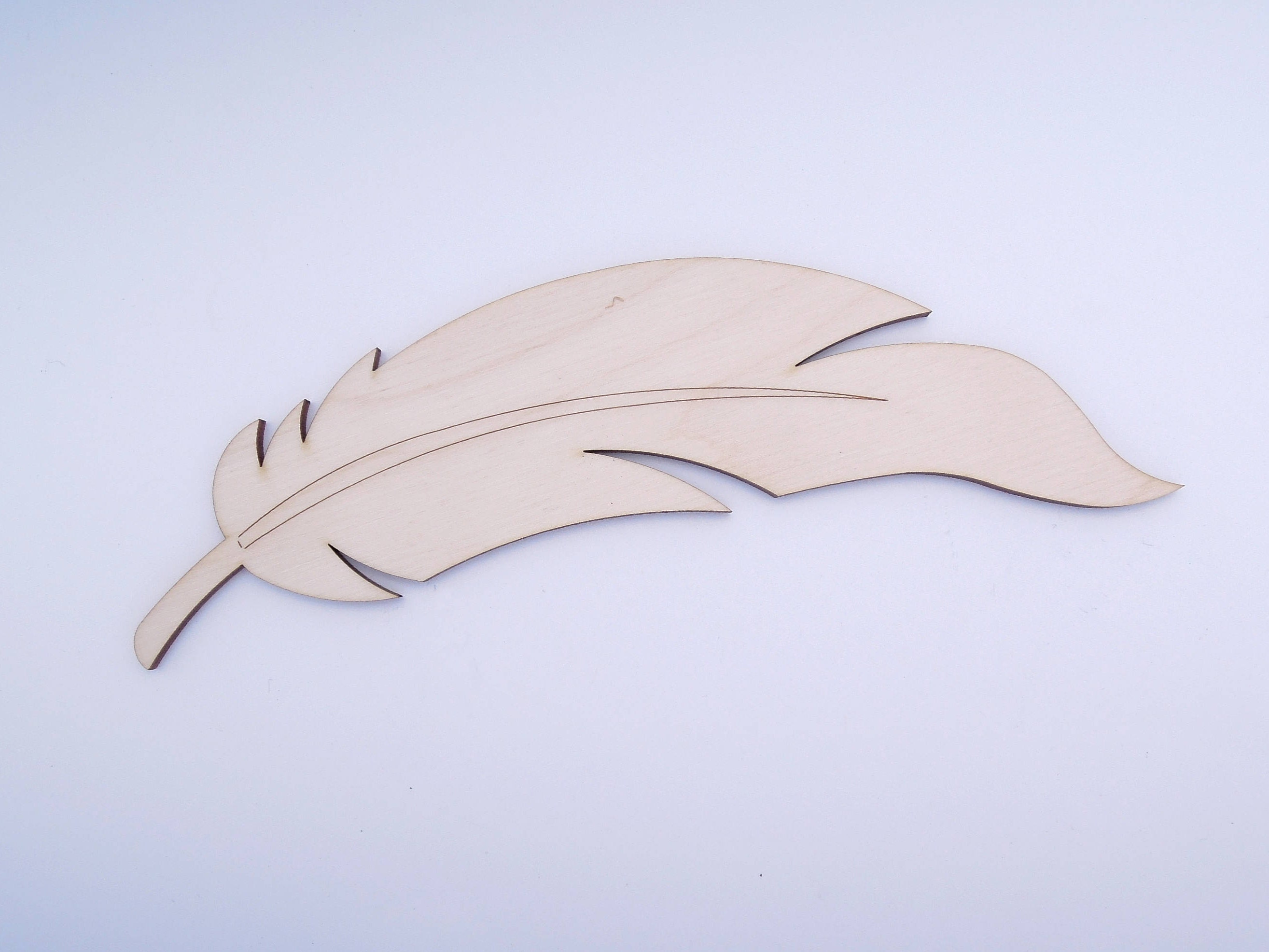 Wooden Feather Shape for Crafts Laser Cut Feather Shape | Etsy