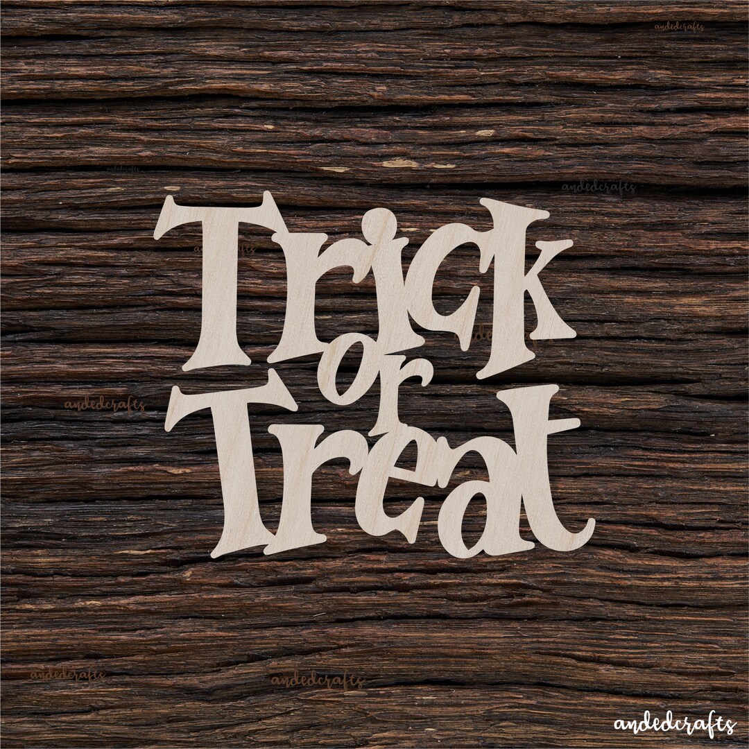 Wooden Trick or Treat Shape for Crafts and Decoration - Laser Cut ...