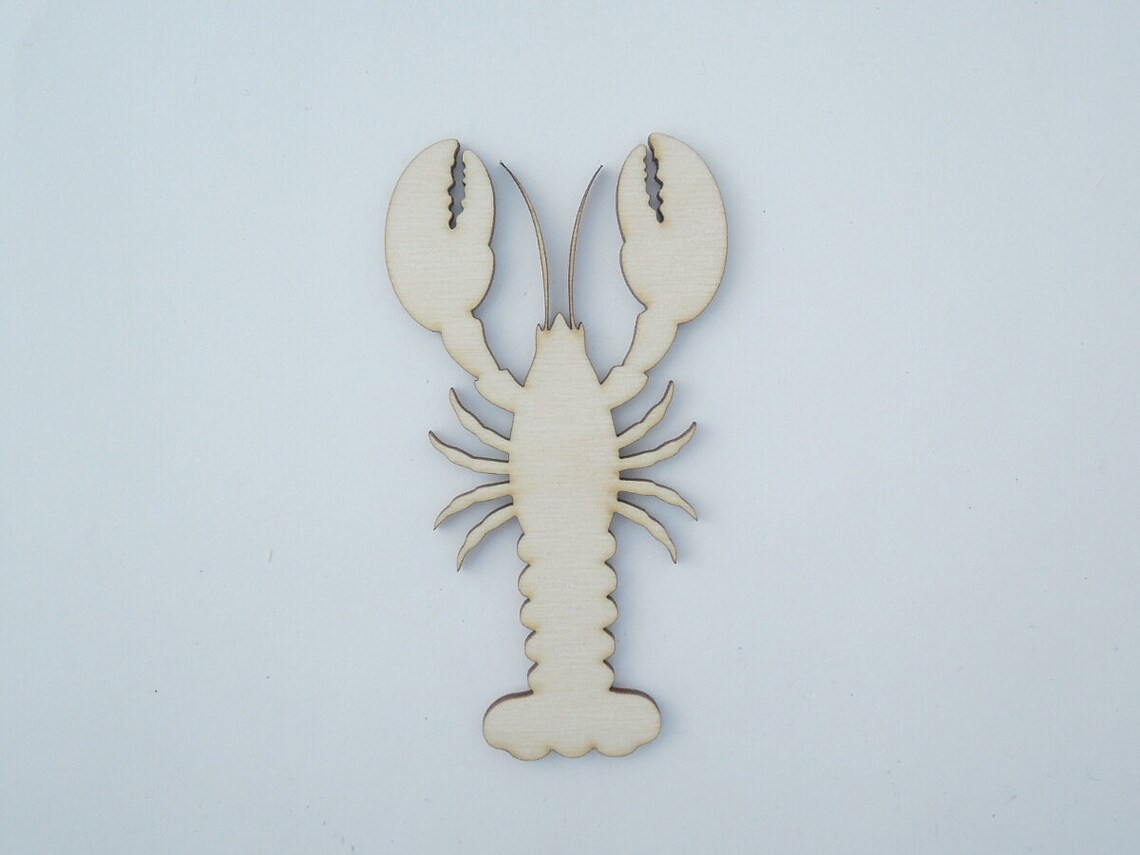 Wooden Crayfish Shape for Crafts and Decoration - Laser Cut - Wooden ...