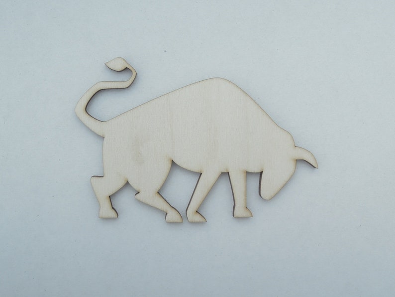 Wooden Angry Bull Shape for Crafts and Decoration Laser Cut - Etsy