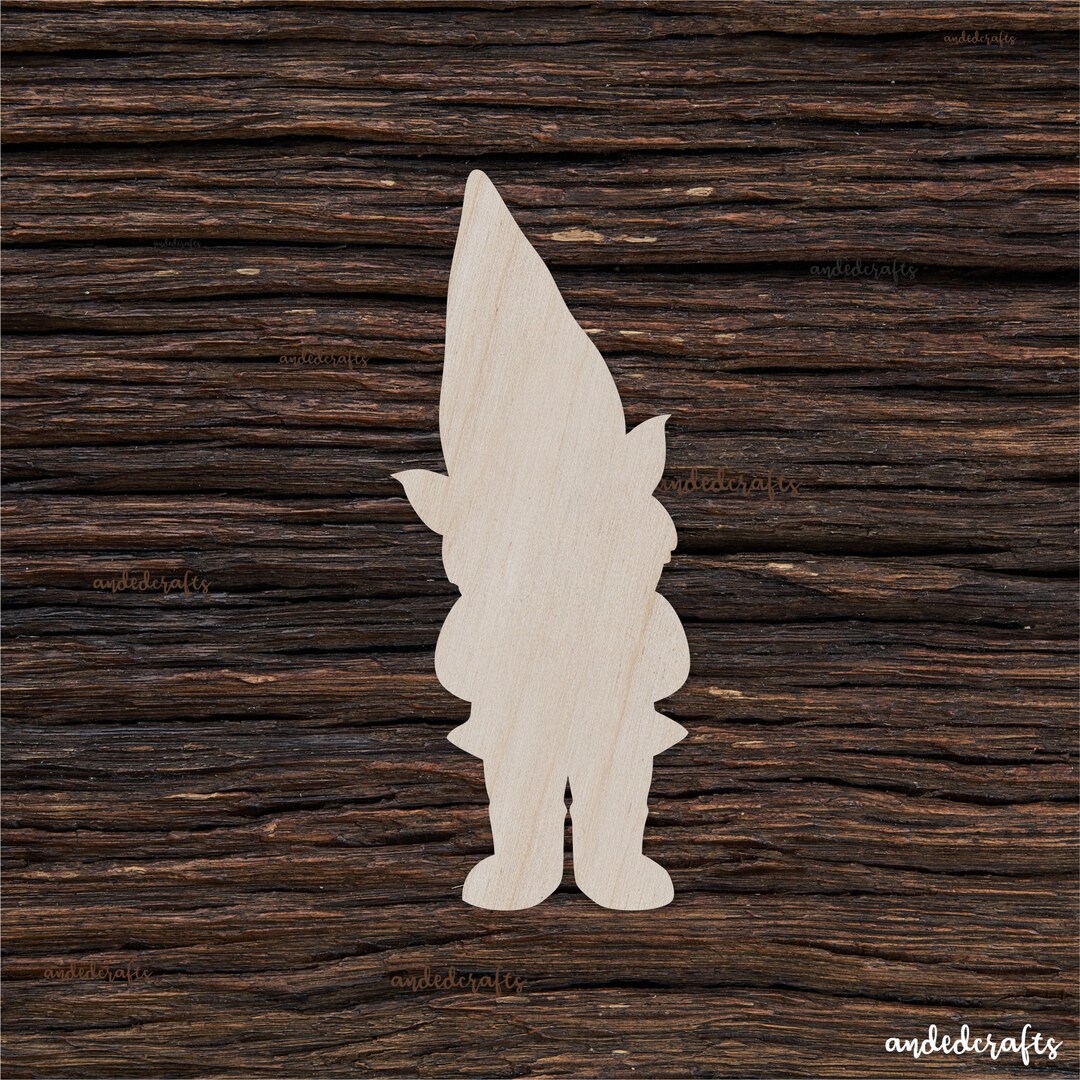 Wooden Garden Gnome Shape for Crafts and Decoration - Laser Cut ...