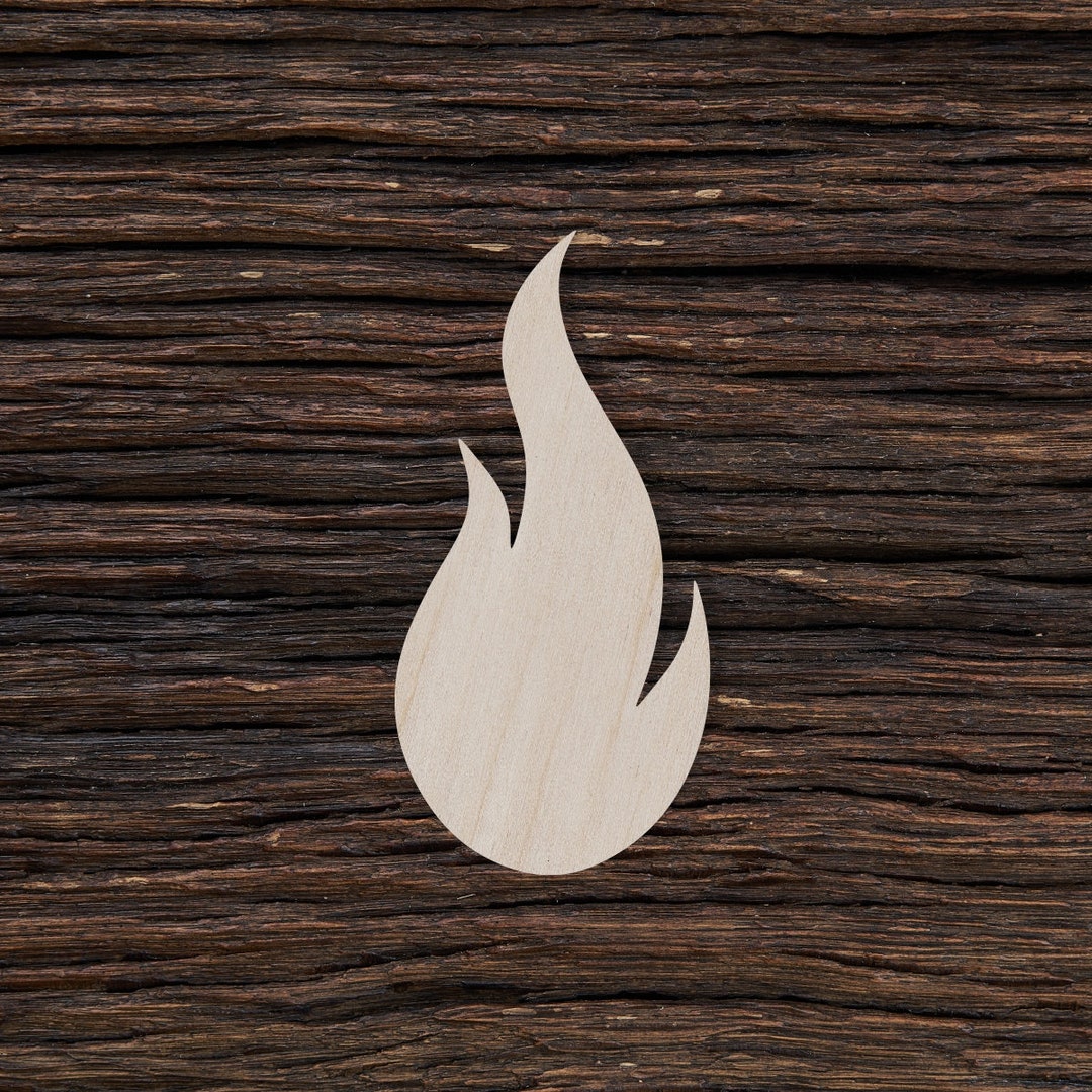 Wooden Flame for Crafts and Decorations - Flame Shape - Flame Earrings ...