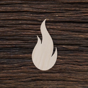 Wooden Flame for Crafts and Decorations - Flame Shape - Flame Earrings ...