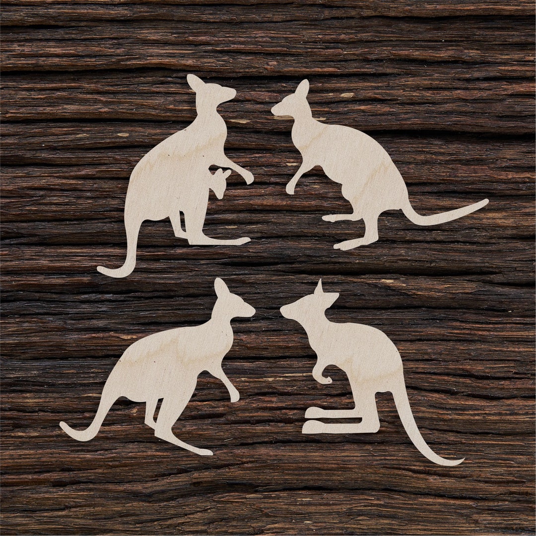 Wooden Kangaroo Shape for Crafts and Decoration - Laser Cut - Kangaroo ...