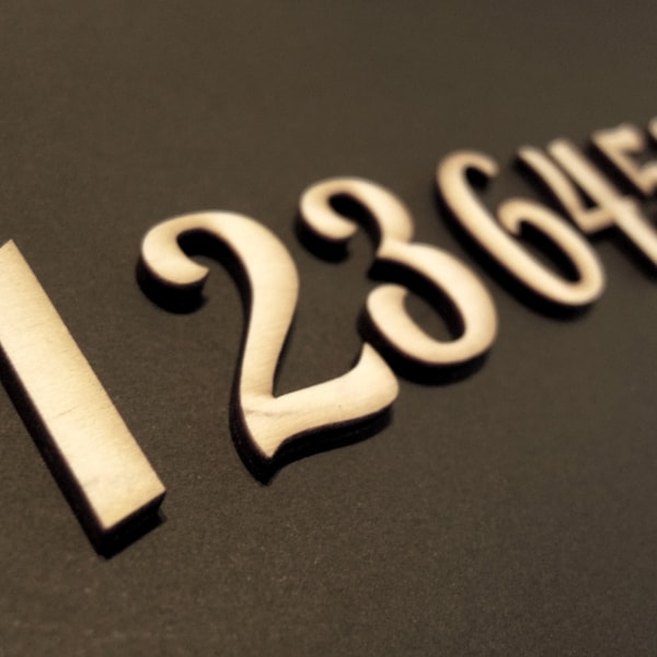 Wooden Numbers - Etsy
