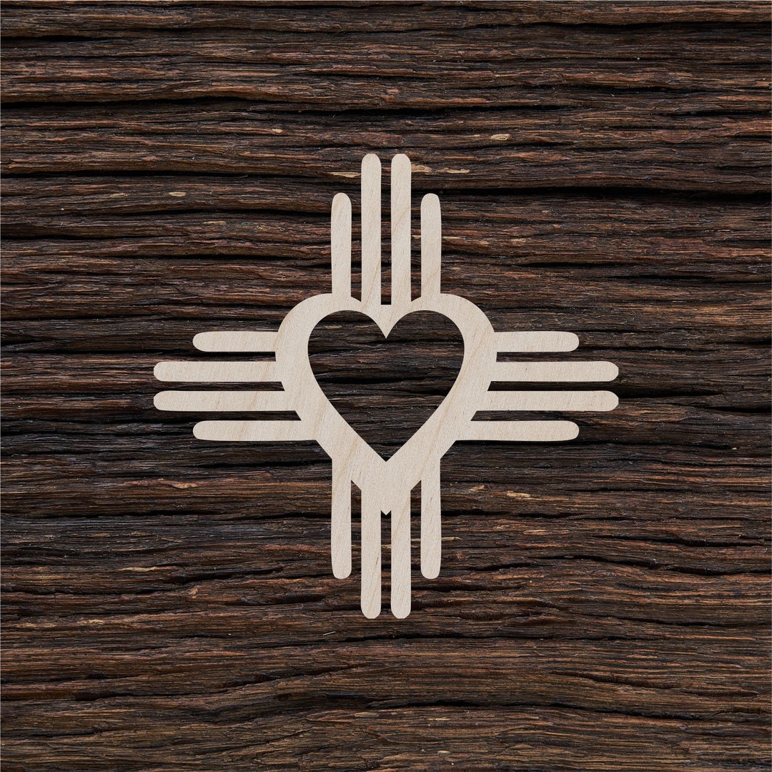 Wooden Zia Symbol for Crafts and Decorations - Zia Symbol Jewelry ...