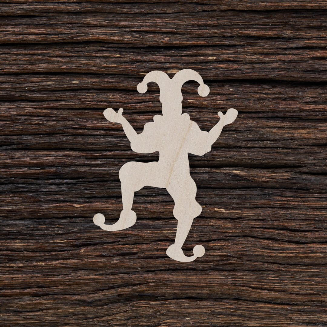 Wooden Jester for Crafts and Decorations - Jester Cut Out - Jester ...