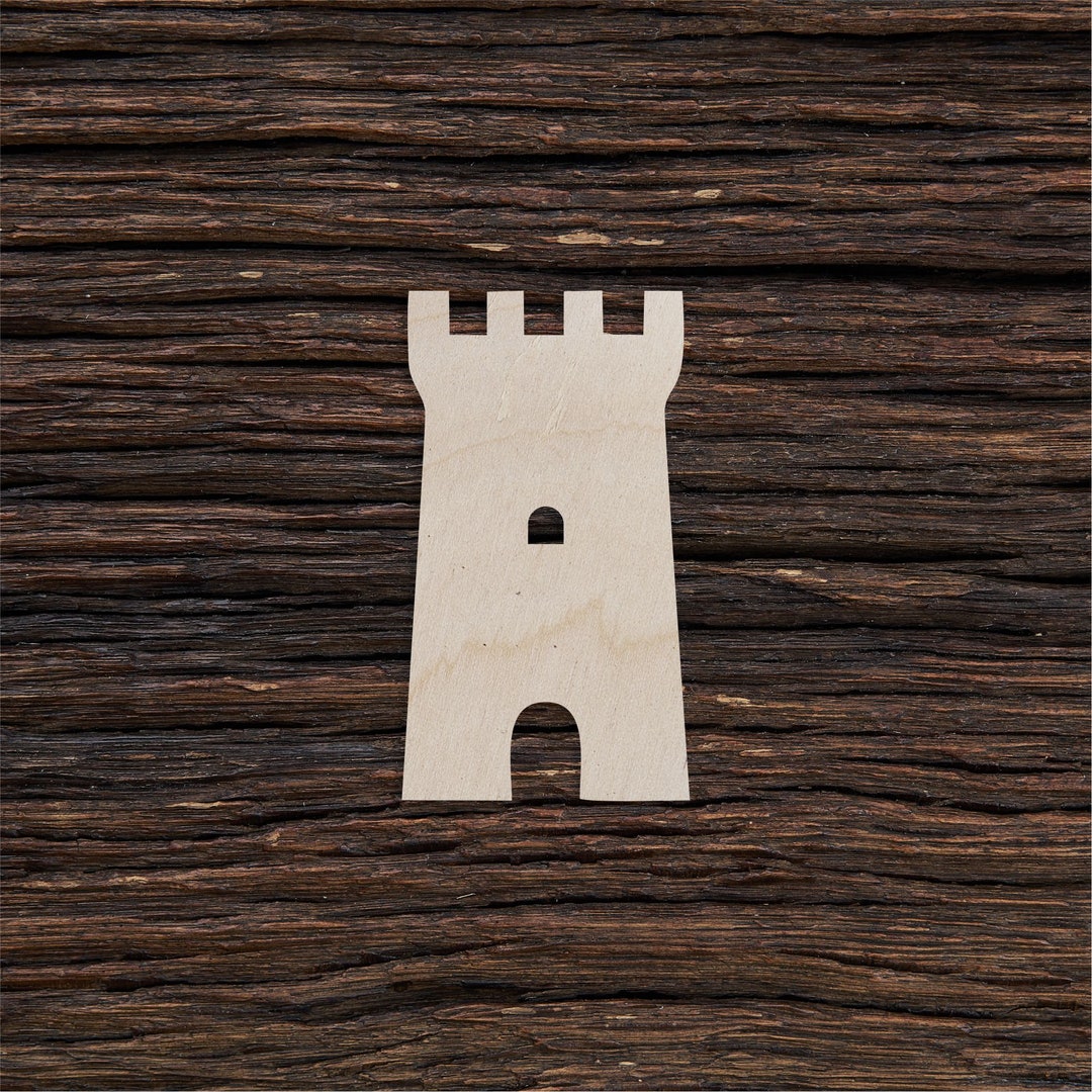 Wooden Castle Tower Shape for Crafts and Decoration - Laser Cut - Tower ...