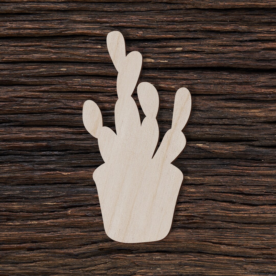 Wooden Cactus for Crafts and Decorations - Cactus Gifts - Cactus Wall ...