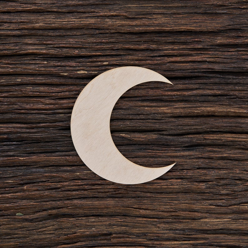 Wooden Crescent Moon Shape for Crafts and Decoration Laser - Etsy