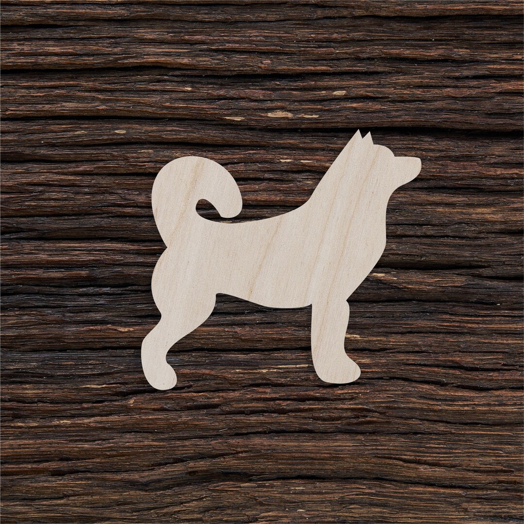Wooden Husky Dog Shape for Crafts and Decoration - Laser Cut - Husky ...