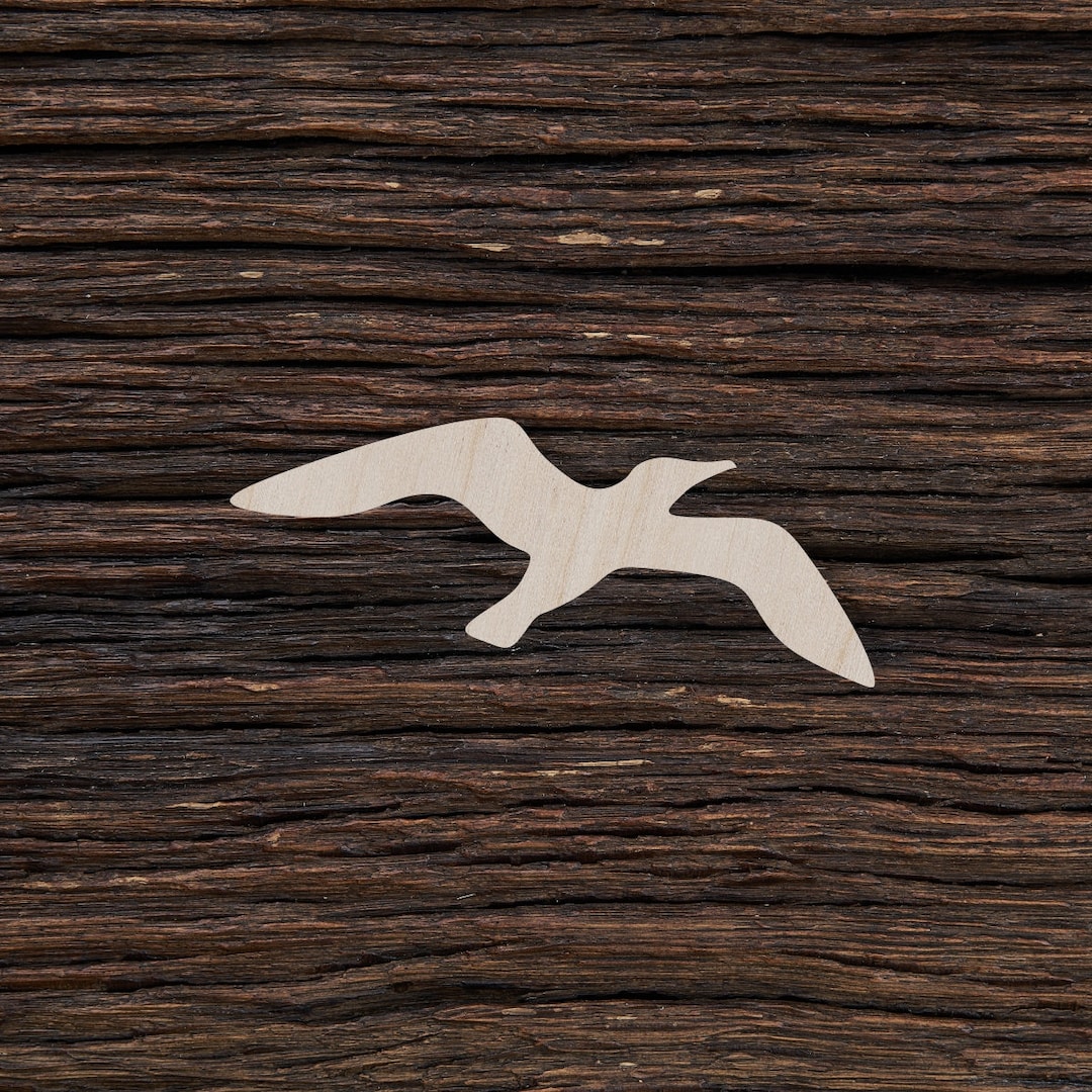 Wooden Seagull for Crafts and Decorations - Seagull Magnet - Seagull ...