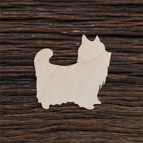 Wooden Yorkie Shape For Crafts And Decoration Laser Cut | Etsy