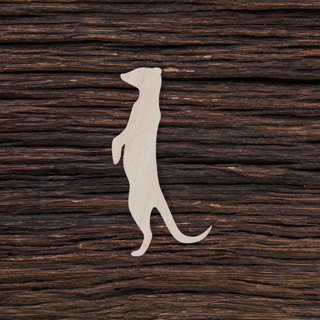 Wooden Meerkat for Crafts and Decorations - Meerkat Earrings - Meerkat ...