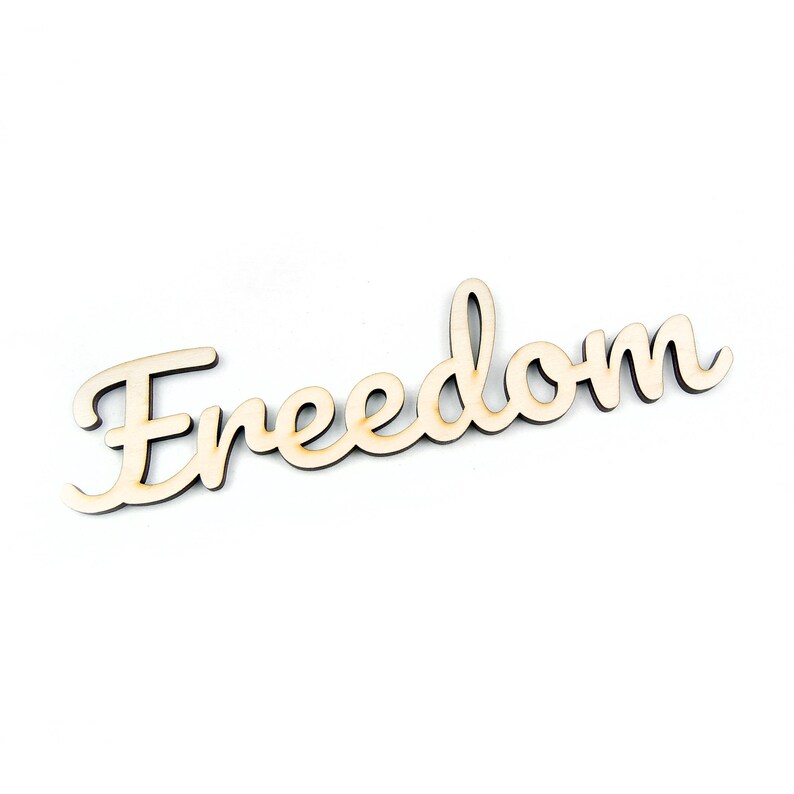 Wooden Freedom Shape for Crafts and Decoration Laser Cut - Etsy
