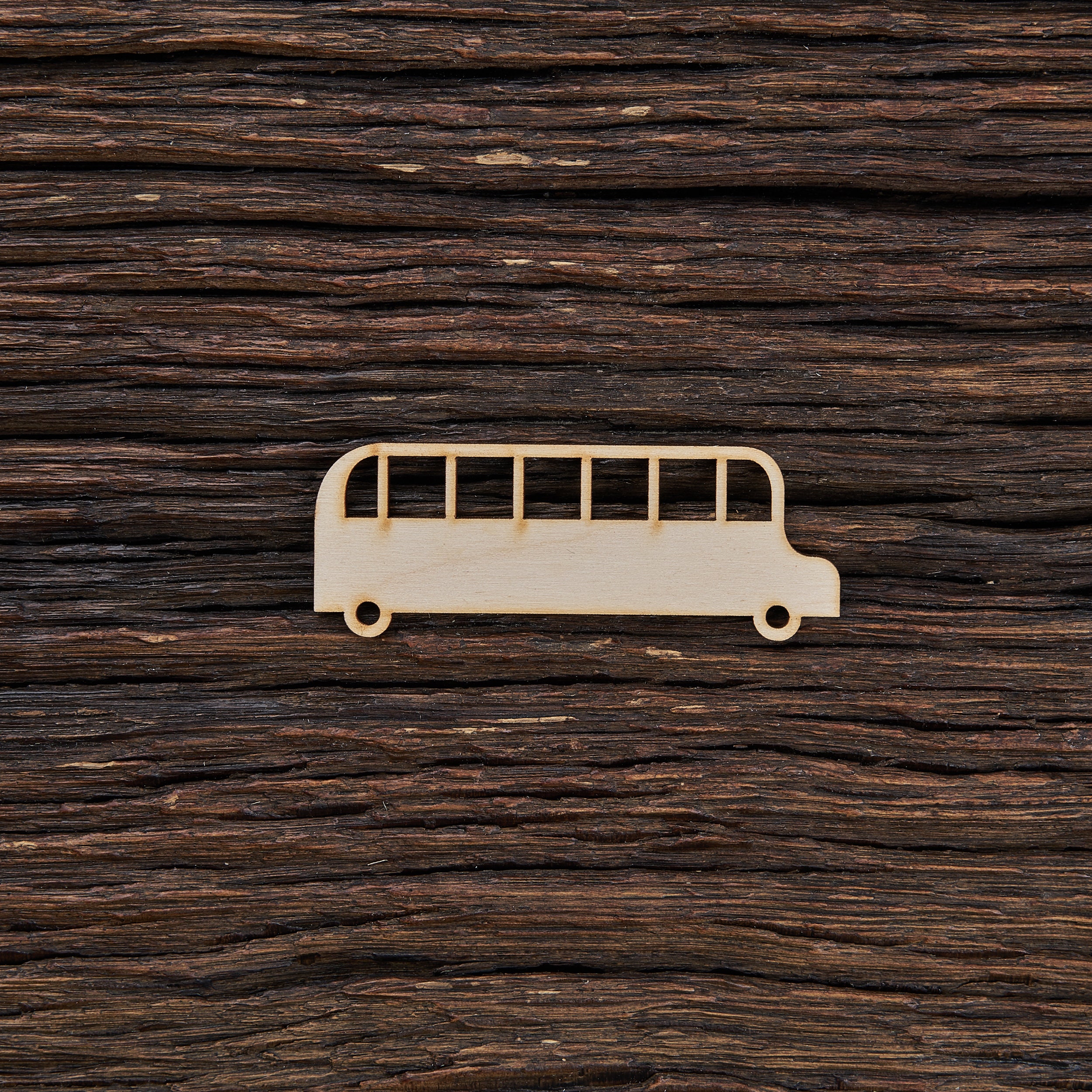 Wooden School Bus for Crafts Laser Cut Yellow School Bus | Etsy
