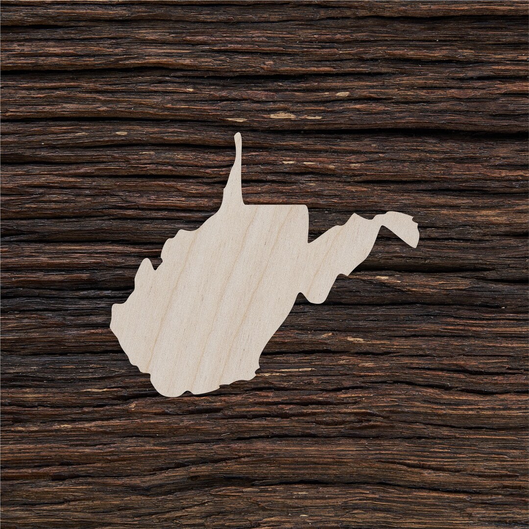 Wooden West Virginia State Shape for Crafts and Decoration - Laser Cut ...